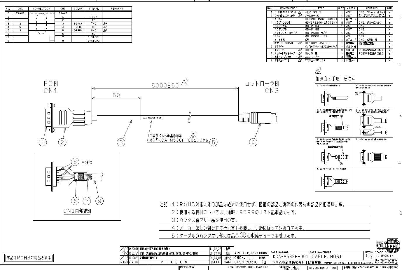 Can I make my own communications cable? – Yamaha Robotics Support